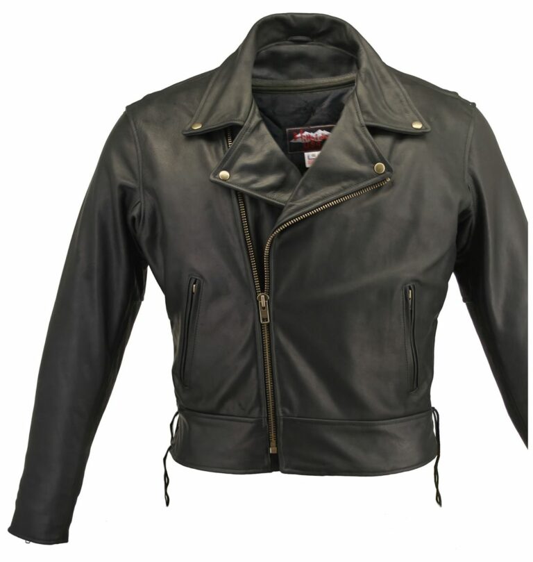 Men’s Beltless Biker Leather Jacket – Save Your Hide Leather